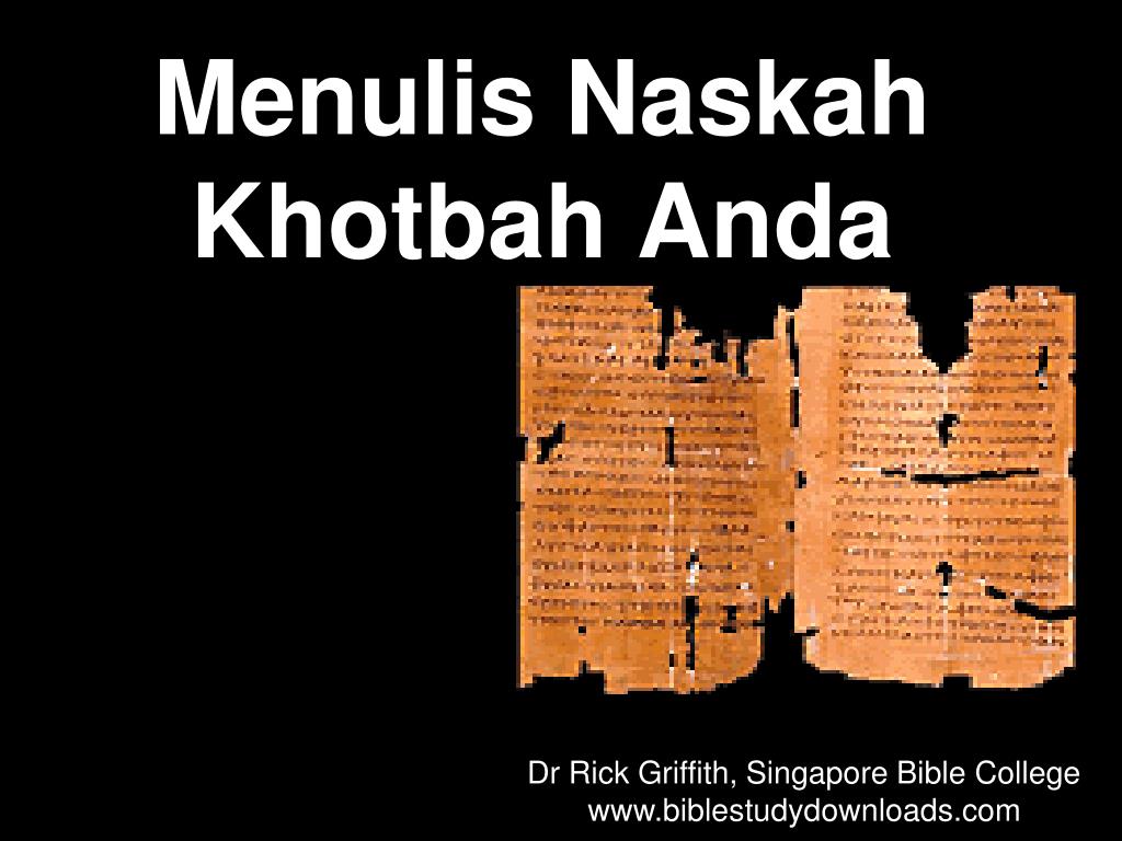 PPT - Menulis Naskah Khotbah Anda PowerPoint Presentation, free ...