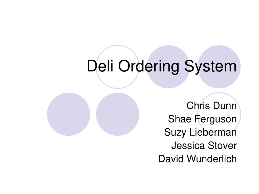 PPT - Deli Ordering System PowerPoint Presentation, free download - ID ...