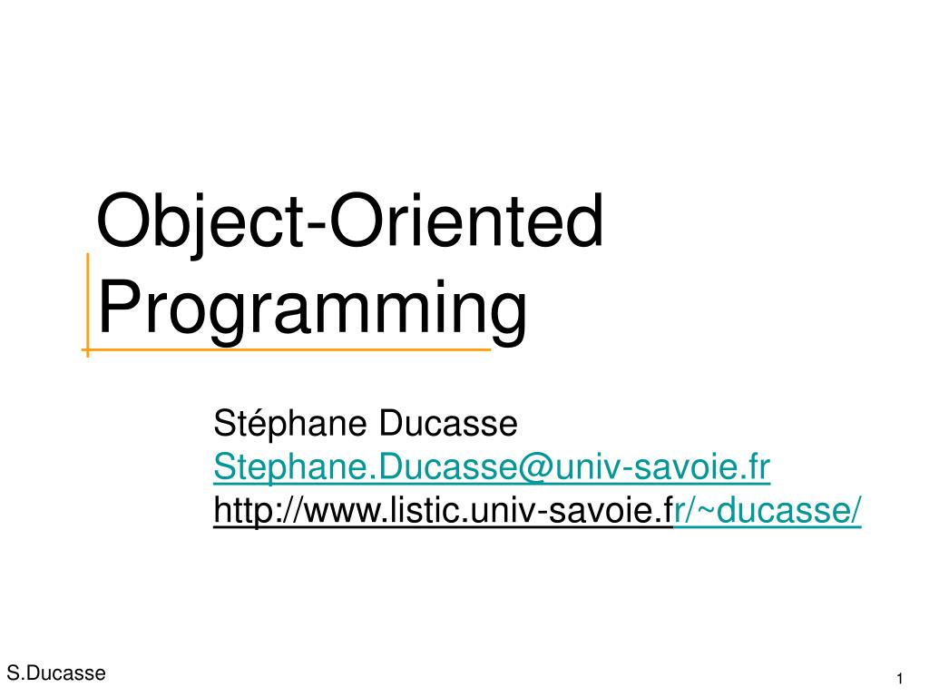 PPT - Object-Oriented Programming PowerPoint Presentation, free ...