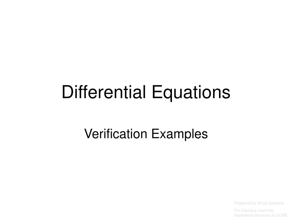 PPT - Differential Equations PowerPoint Presentation, free download ...