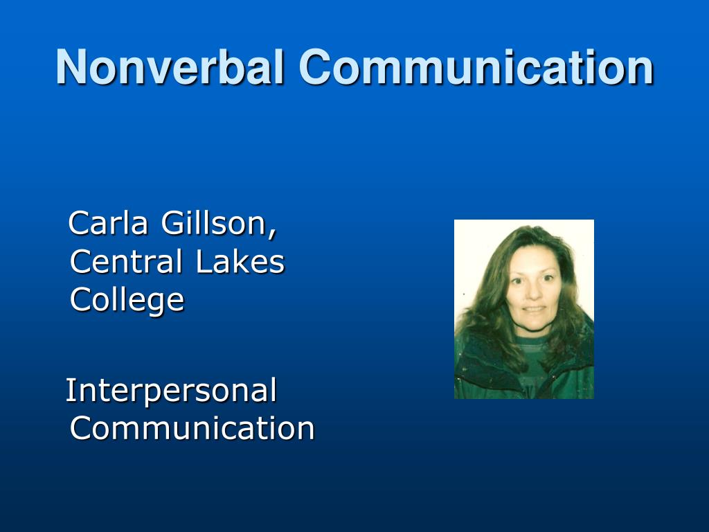 PPT - Nonverbal Communication PowerPoint Presentation, free download ...