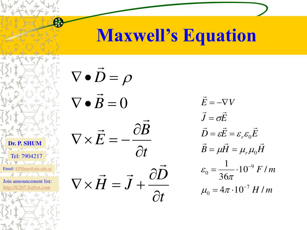 PPT - Maxwell’s Equation PowerPoint Presentation, free download - ID ...