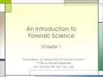PPT - An Introduction to Forensic Science PowerPoint Presentation, free ...