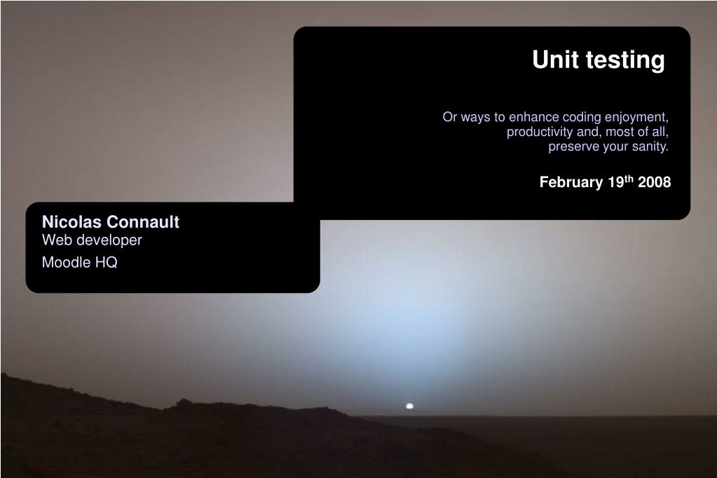 PPT - Unit testing PowerPoint Presentation, free download - ID:3924127