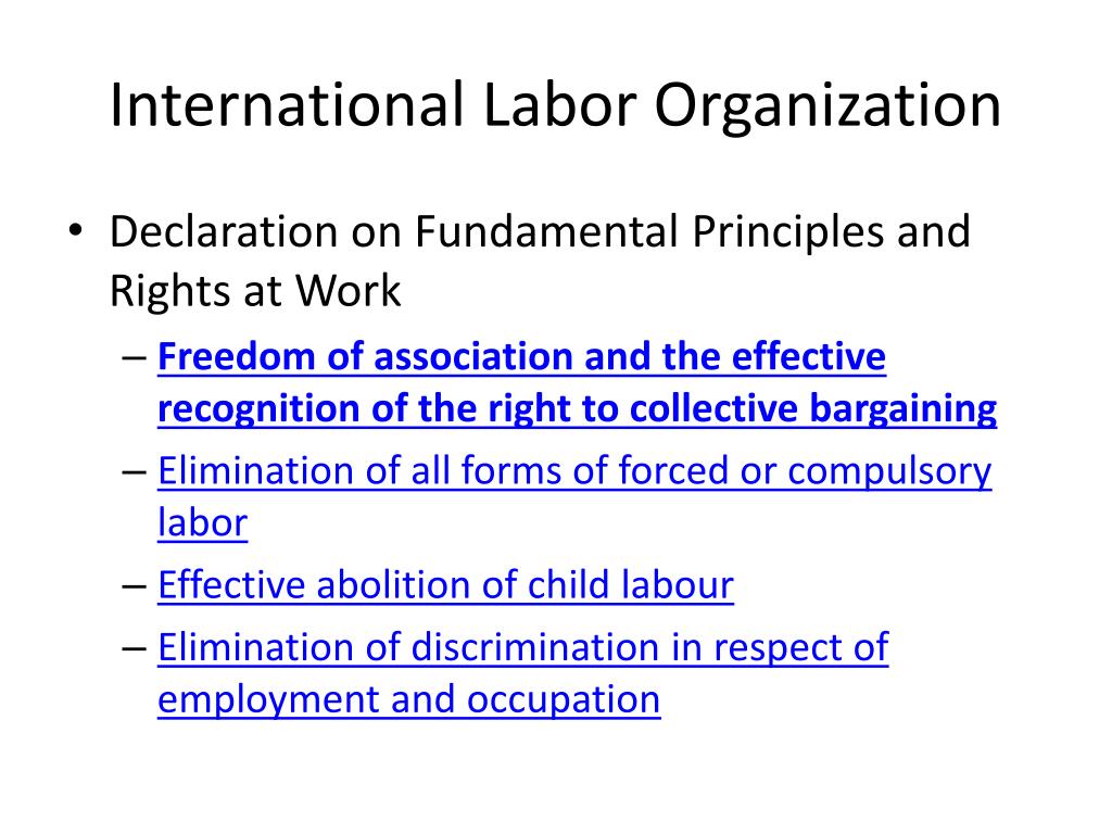PPT - International Labor Organization PowerPoint Presentation, free ...