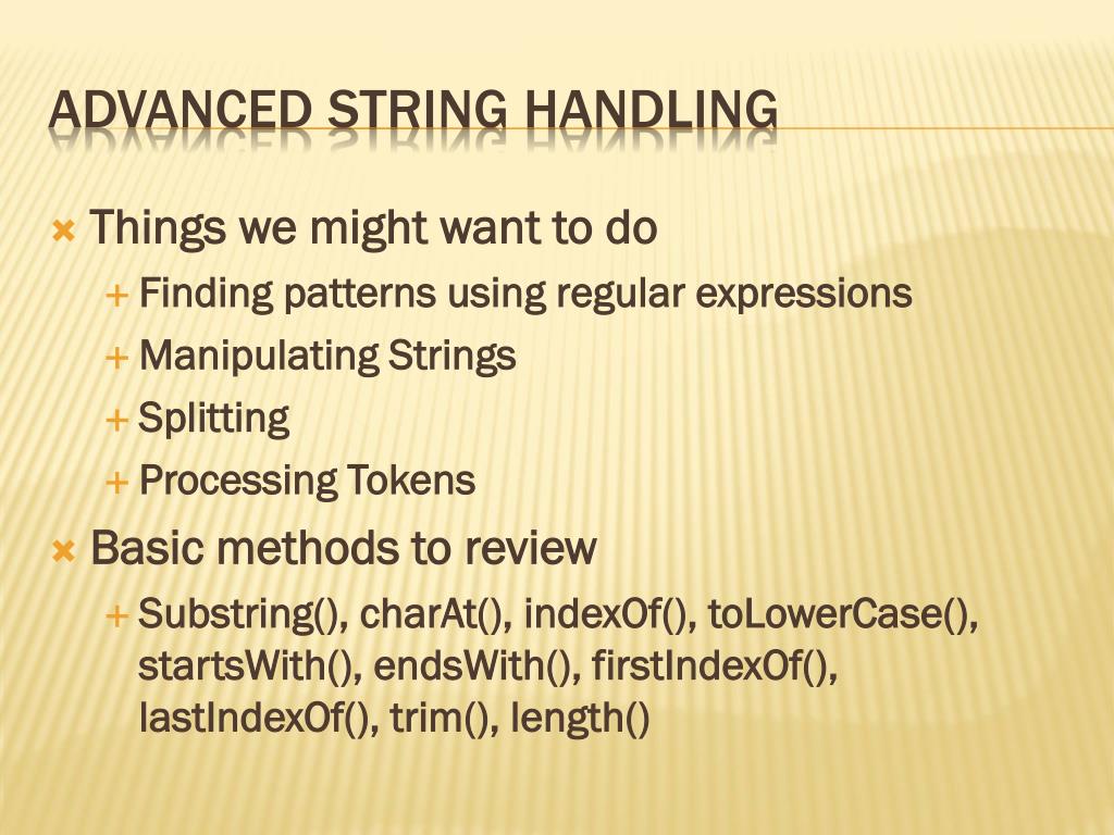 PPT - Advanced String handling PowerPoint Presentation, free download ...