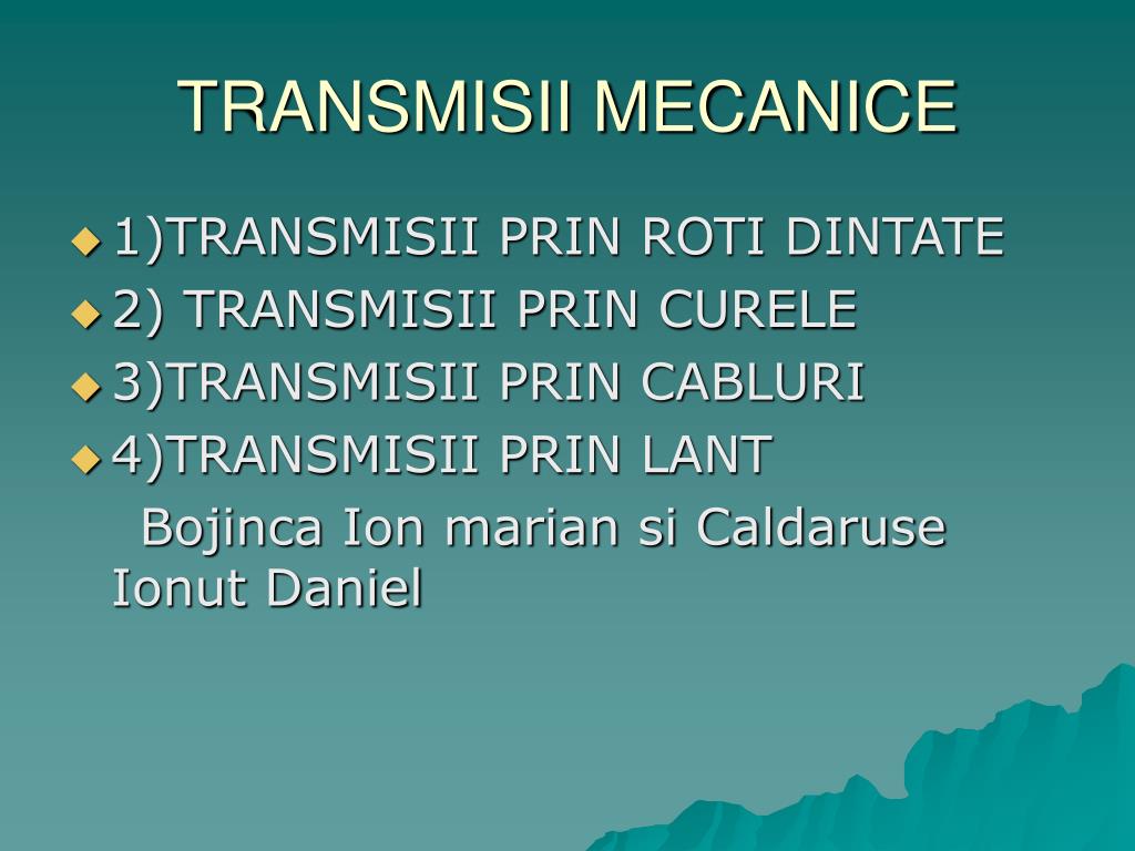 PPT - TRANSMISII MECANICE PowerPoint Presentation, free download - ID ...