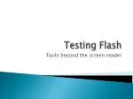 PPT - Power outputs flash testing PowerPoint Presentation, free ...
