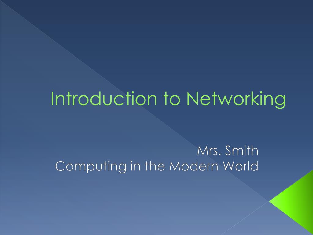 PPT - Introduction to Networking PowerPoint Presentation, free download ...