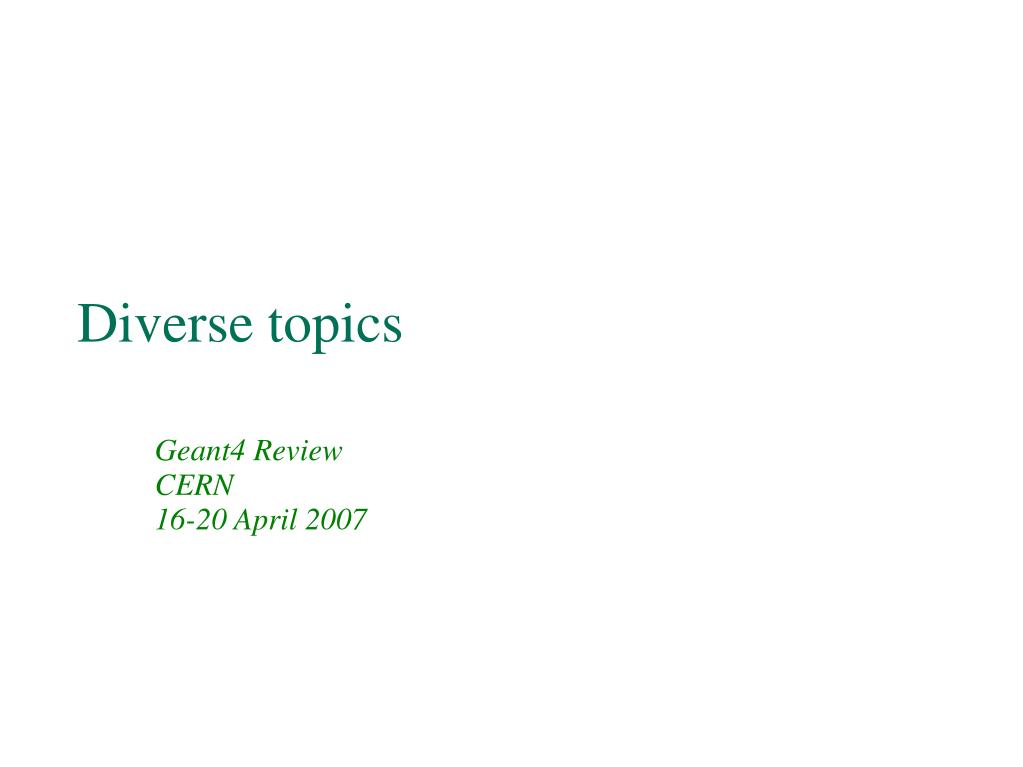 PPT - Diverse topics PowerPoint Presentation, free download - ID:3931321