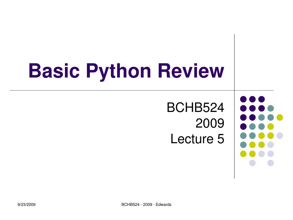 PPT - Basic Python Review PowerPoint Presentation, free download - ID:3932166
