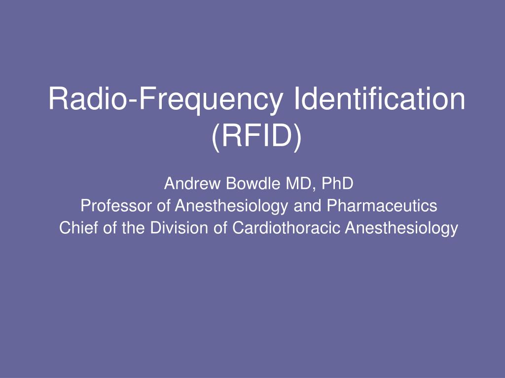PPT - Radio-Frequency Identification (RFID) PowerPoint Presentation ...