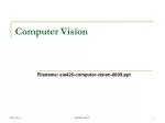 PPT - Computer Vision PowerPoint Presentation, free download - ID:541064
