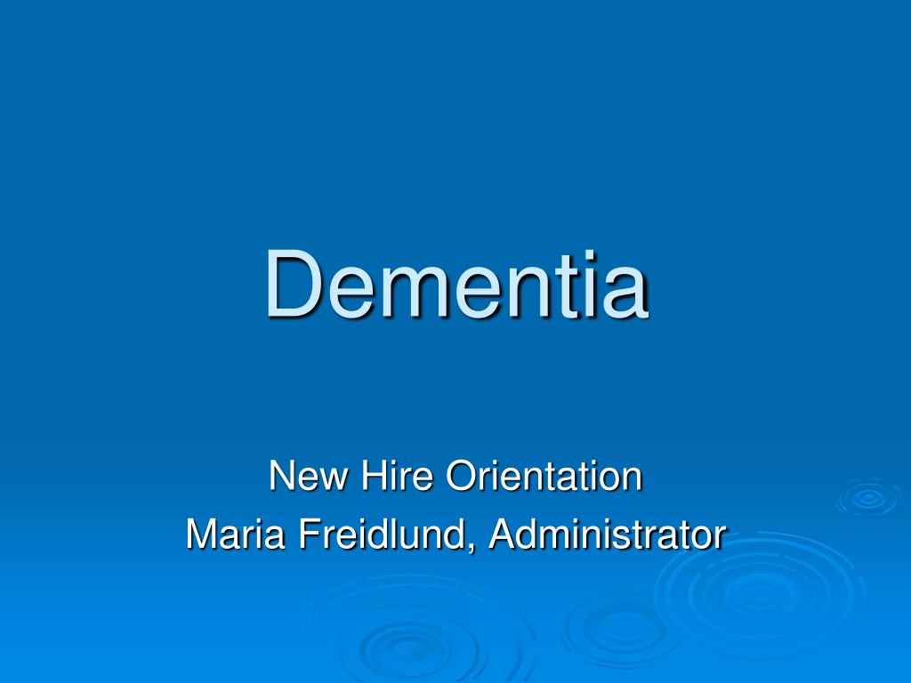 PPT - Dementia PowerPoint Presentation, free download - ID:3932909