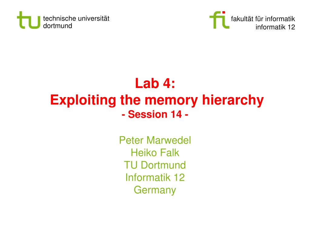 Ppt Lab 4 Exploiting The Memory Hierarchy Session 14 Powerpoint 1825