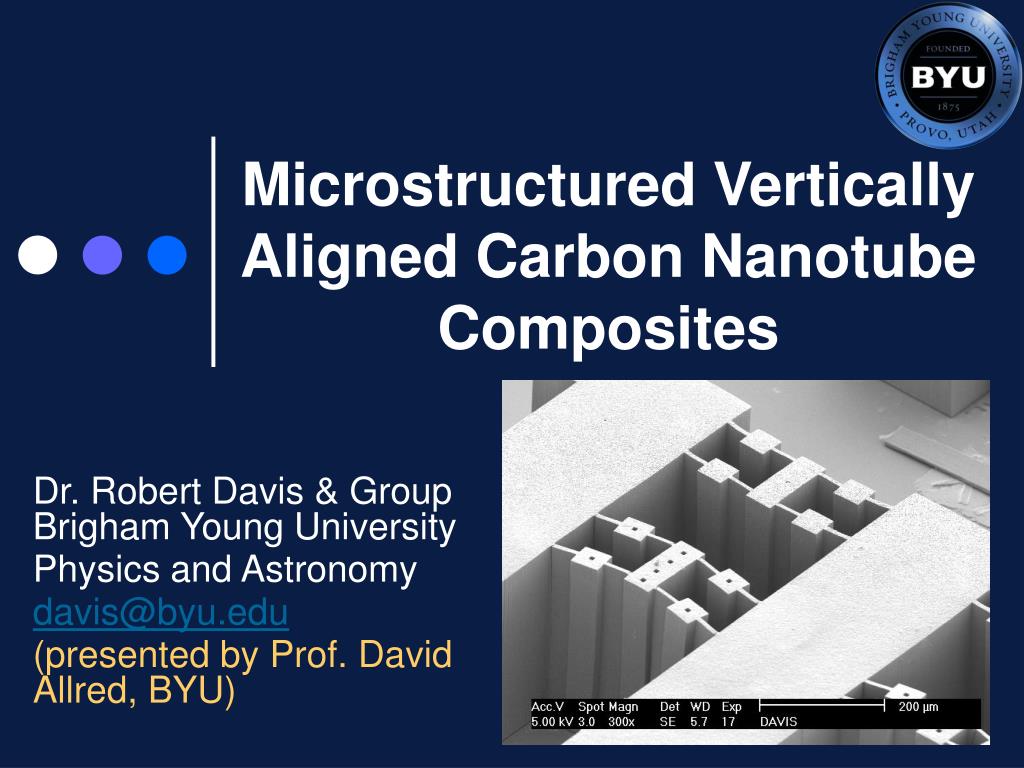 PPT - Microstructured Vertically Aligned Carbon Nanotube Composites ...