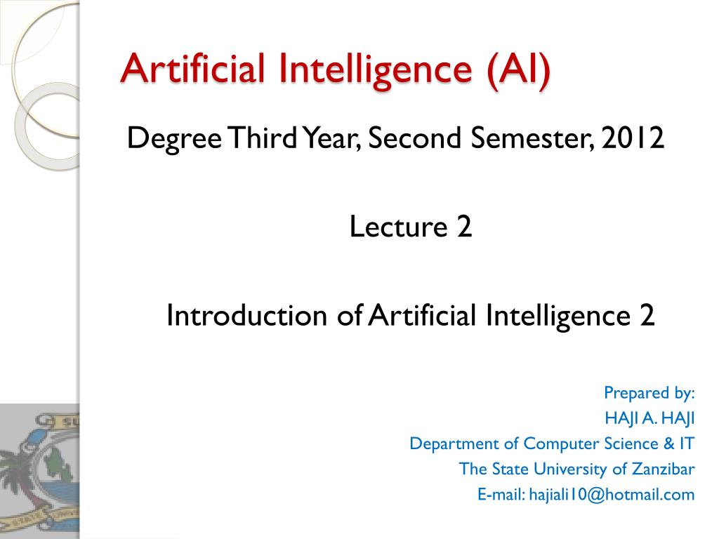 PPT - Artificial Intelligence (AI) PowerPoint Presentation, free ...