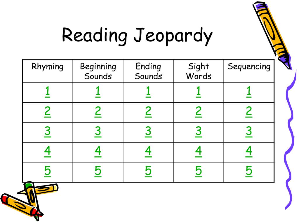 PPT - Reading Jeopardy PowerPoint Presentation, free download - ID:3933950