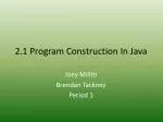PPT - 1. Program Structure in Java PowerPoint Presentation, free ...