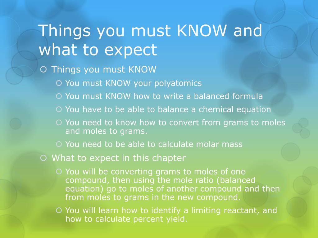 PPT - Things you must KNOW and what to expect PowerPoint Presentation ...