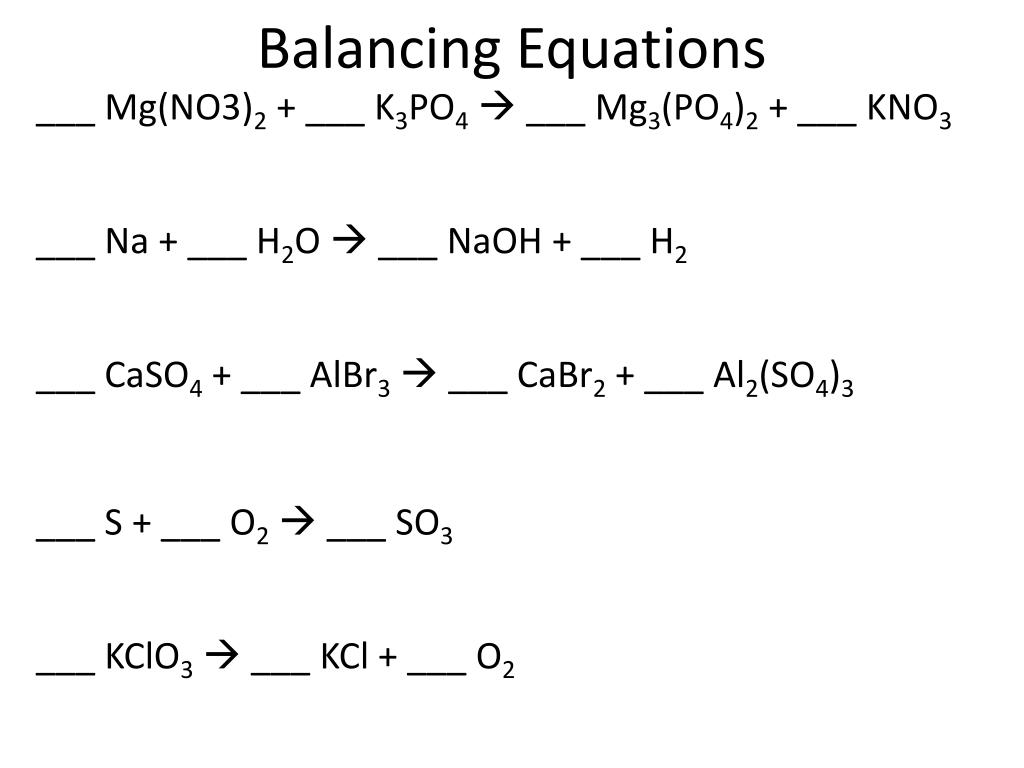 PPT - Balancing Equations PowerPoint Presentation, free download - ID ...