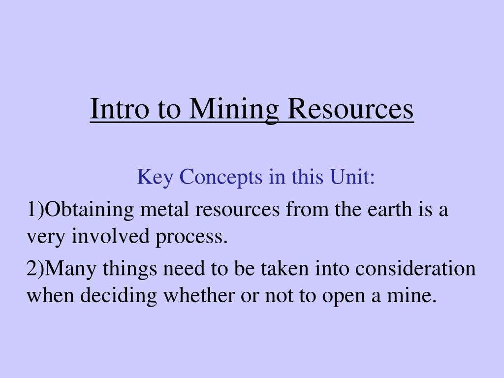 PPT - Intro to Mining Resources PowerPoint Presentation, free download ...