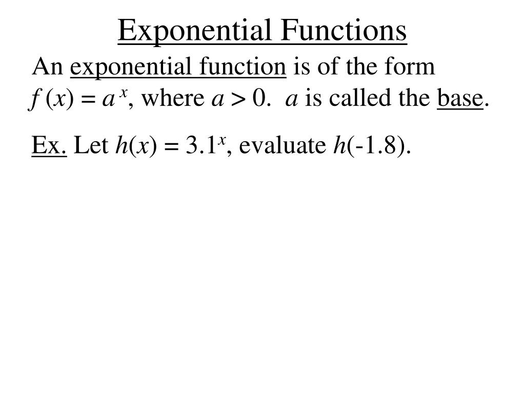 PPT - Exponential Functions PowerPoint Presentation, free download - ID ...