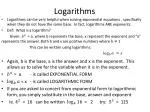 PPT - Introduction to Logarithms PowerPoint Presentation, free download - ID:4209074