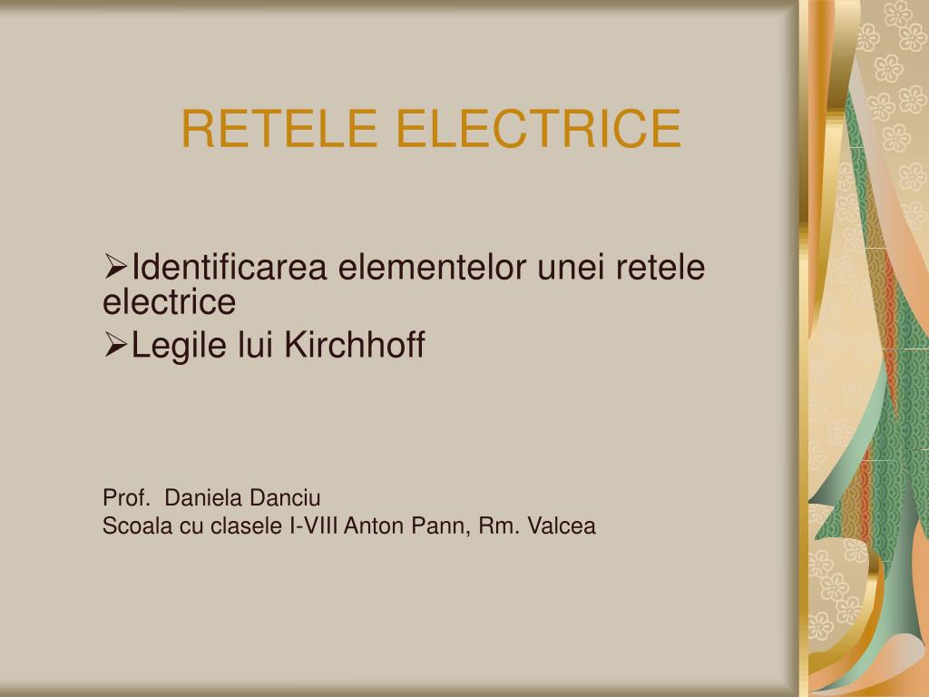 PPT - RETELE ELECTRICE PowerPoint Presentation, free download - ID:3939999
