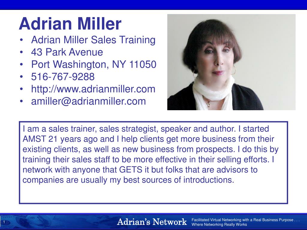 PPT - Adrian Miller PowerPoint Presentation, free download - ID:3942717