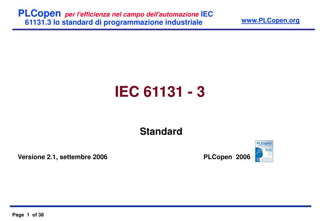 PPT - IEC 6 1131 - 3 PowerPoint Presentation, free download - ID:3943693