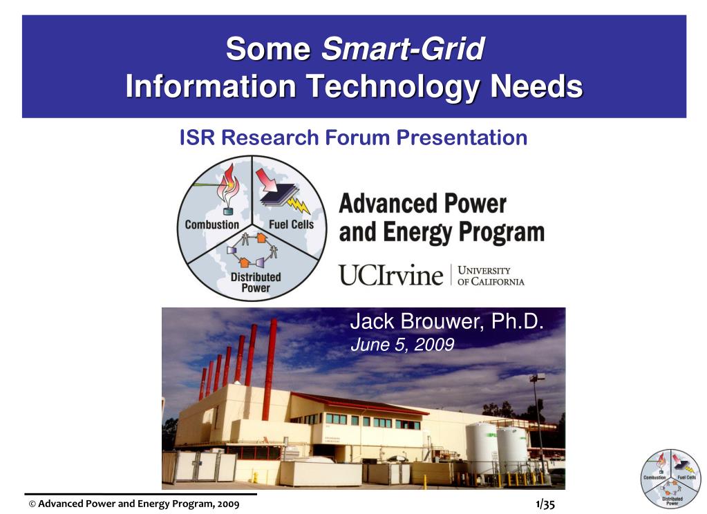 PPT - Some Smart-Grid Information Technology Needs PowerPoint ...