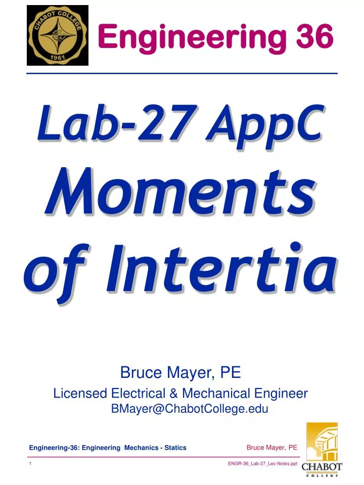 PPT - Bruce Mayer, PE Licensed Electrical & Mechanical Engineer BMayer ...