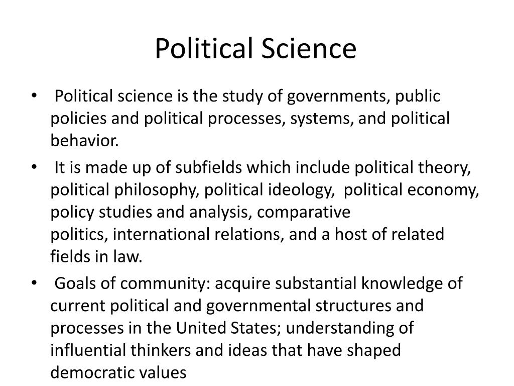 PPT - Political Science PowerPoint Presentation, free download - ID:3948939