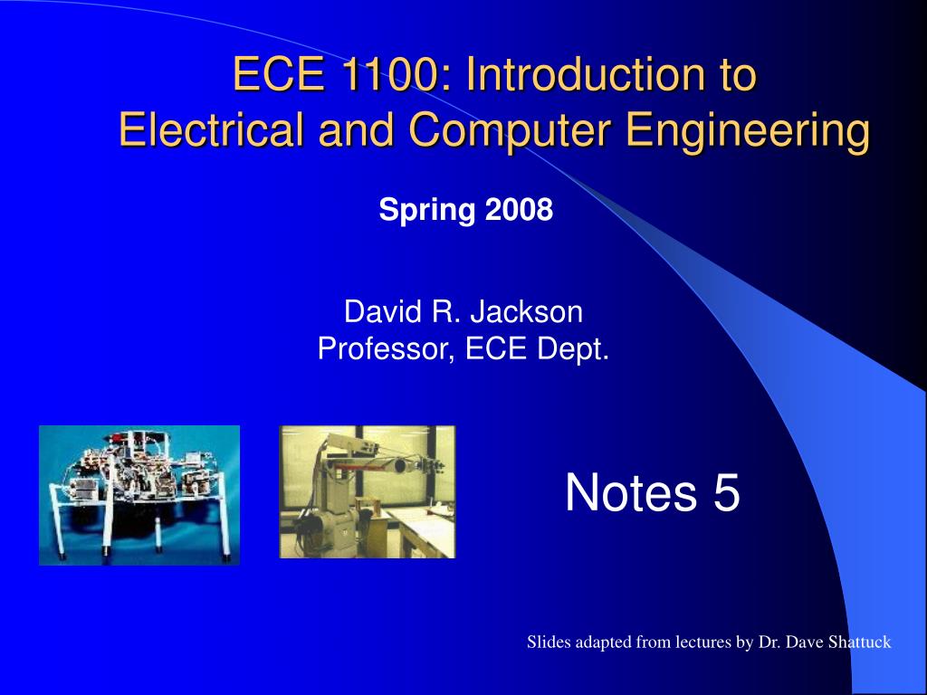 PPT - ECE 1100: Introduction to Electrical and Computer Engineering ...