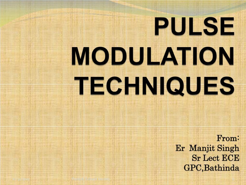 PPT - PULSE MODULATION TECHNIQUES PowerPoint Presentation, free ...