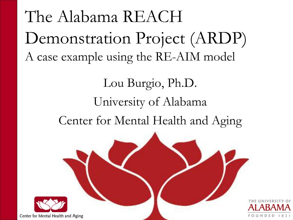 PPT - The Alabama REACH Demonstration Project (ARDP) A case example ...