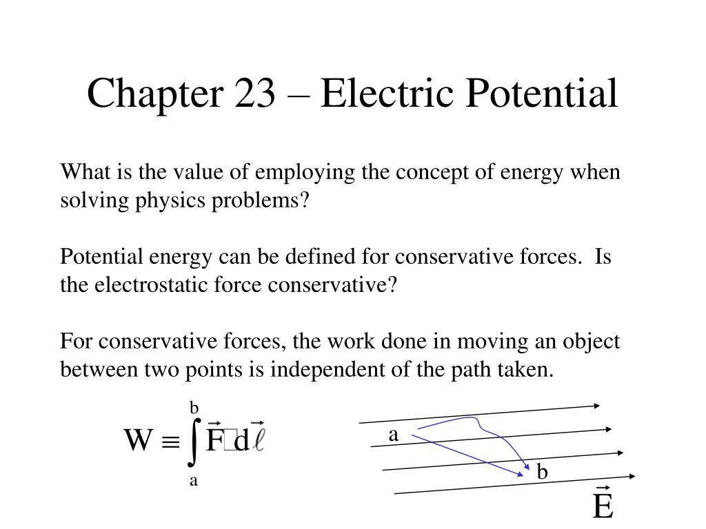 PPT - Chapter 23 – Electric Potential PowerPoint Presentation, free download - ID:3951900
