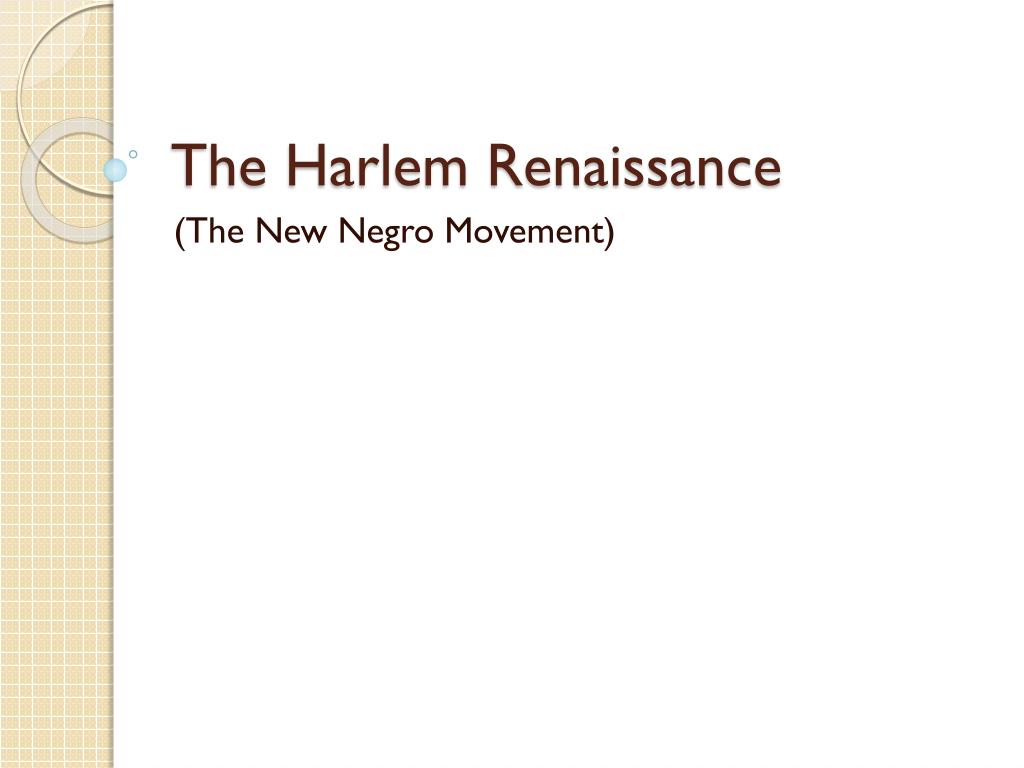 PPT - The Harlem Renaissance PowerPoint Presentation, free download ...