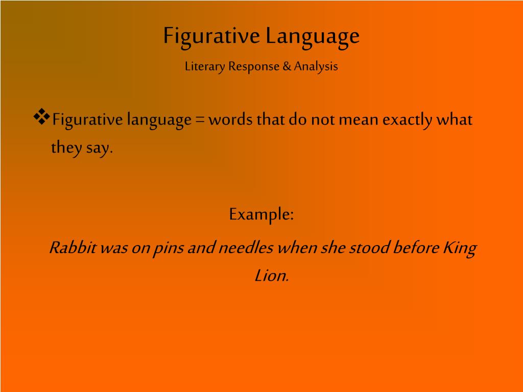 PPT - Figurative Language Literary Response & Analysis PowerPoint ...