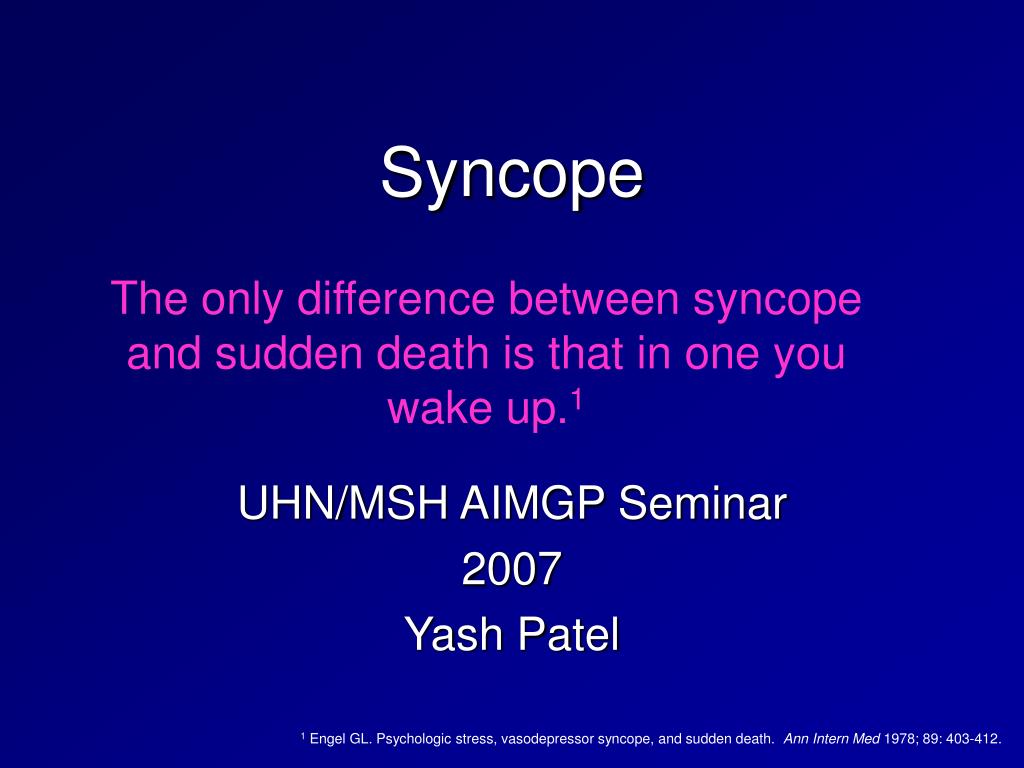 PPT - Syncope PowerPoint Presentation, free download - ID:3953081