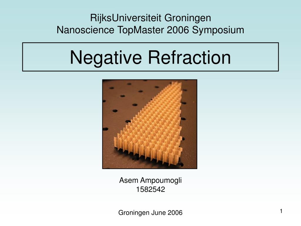 PPT - Negative Refraction PowerPoint Presentation, free download - ID ...