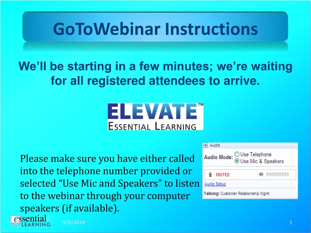 PPT - GoToWebinar Instructions PowerPoint Presentation, free download ...