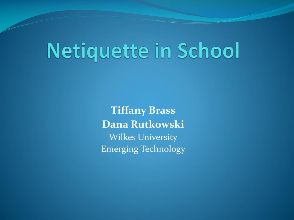 PPT - Netiquette in School PowerPoint Presentation, free download - ID ...