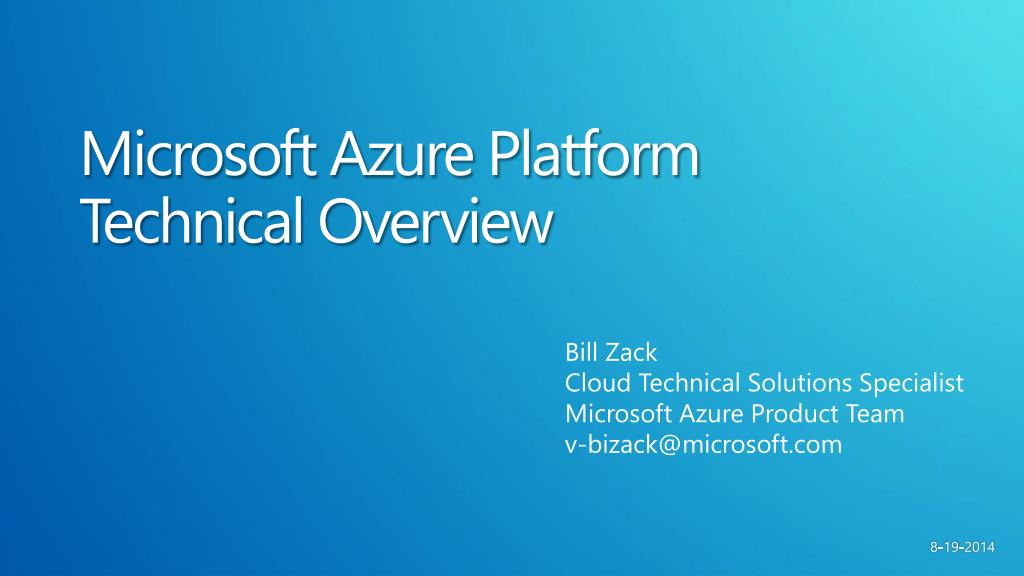 PPT - Microsoft Azure Platform Technical Overview PowerPoint ...