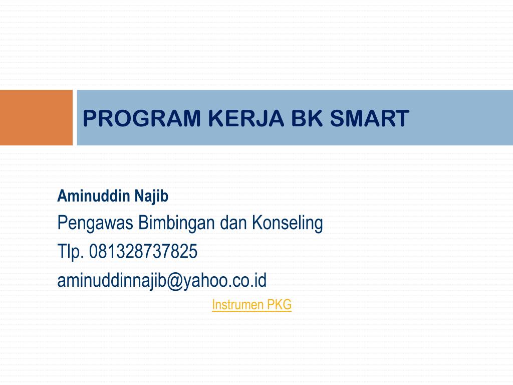 PPT - PROGRAM KERJA BK SMART PowerPoint Presentation, free download ...