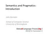 PPT - Introduction to Linguistics Chapter 6 : Pragmatics PowerPoint ...