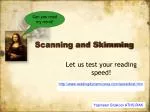 PPT - Scanning and Skimming PowerPoint Presentation, free download - ID ...