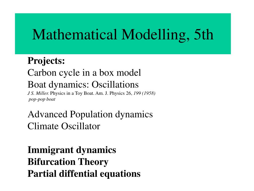 PPT - Mathematical Modelling, 5th PowerPoint Presentation, free ...