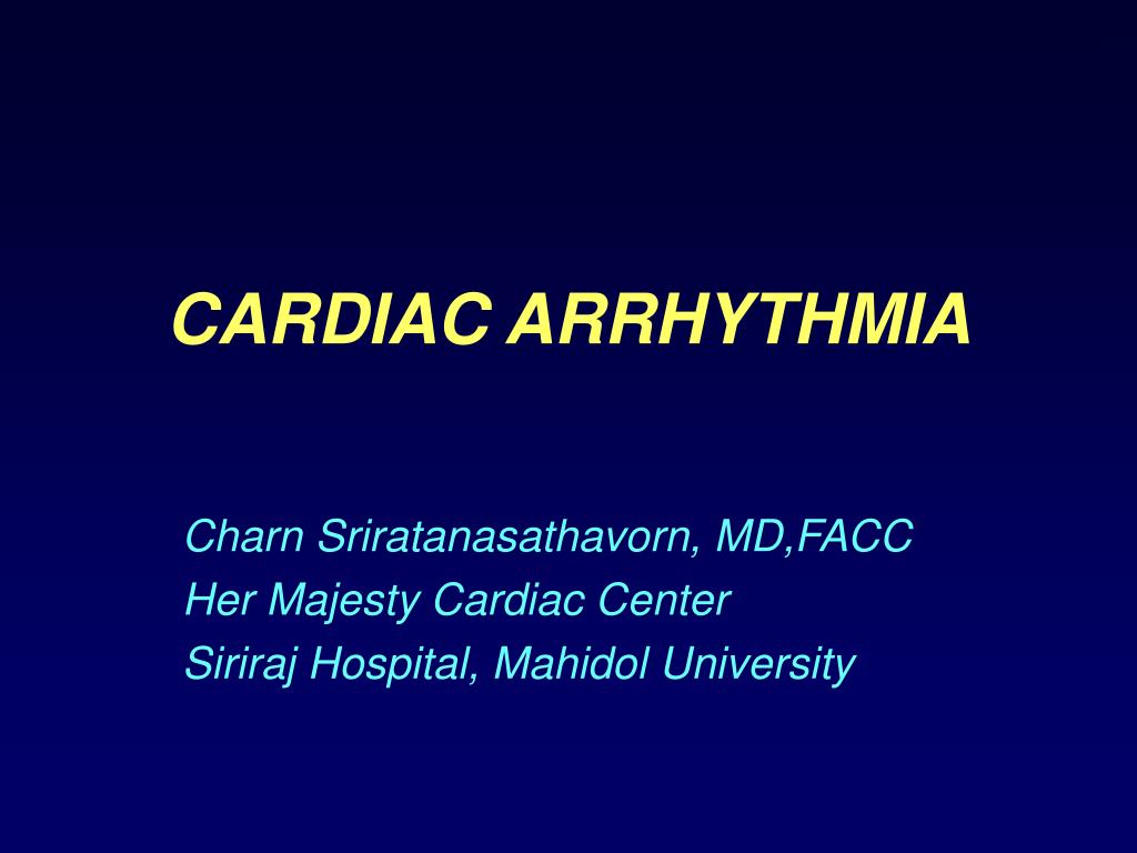 PPT - CARDIAC ARRHYTHMIA PowerPoint Presentation, free download - ID ...